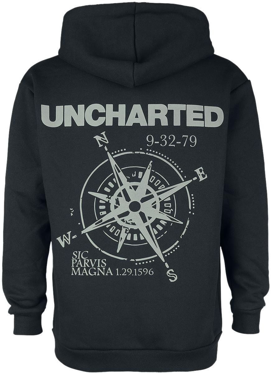 Uncharted - Compass - Bluza z kapturem rozpinana - czarny - Ceny i ...