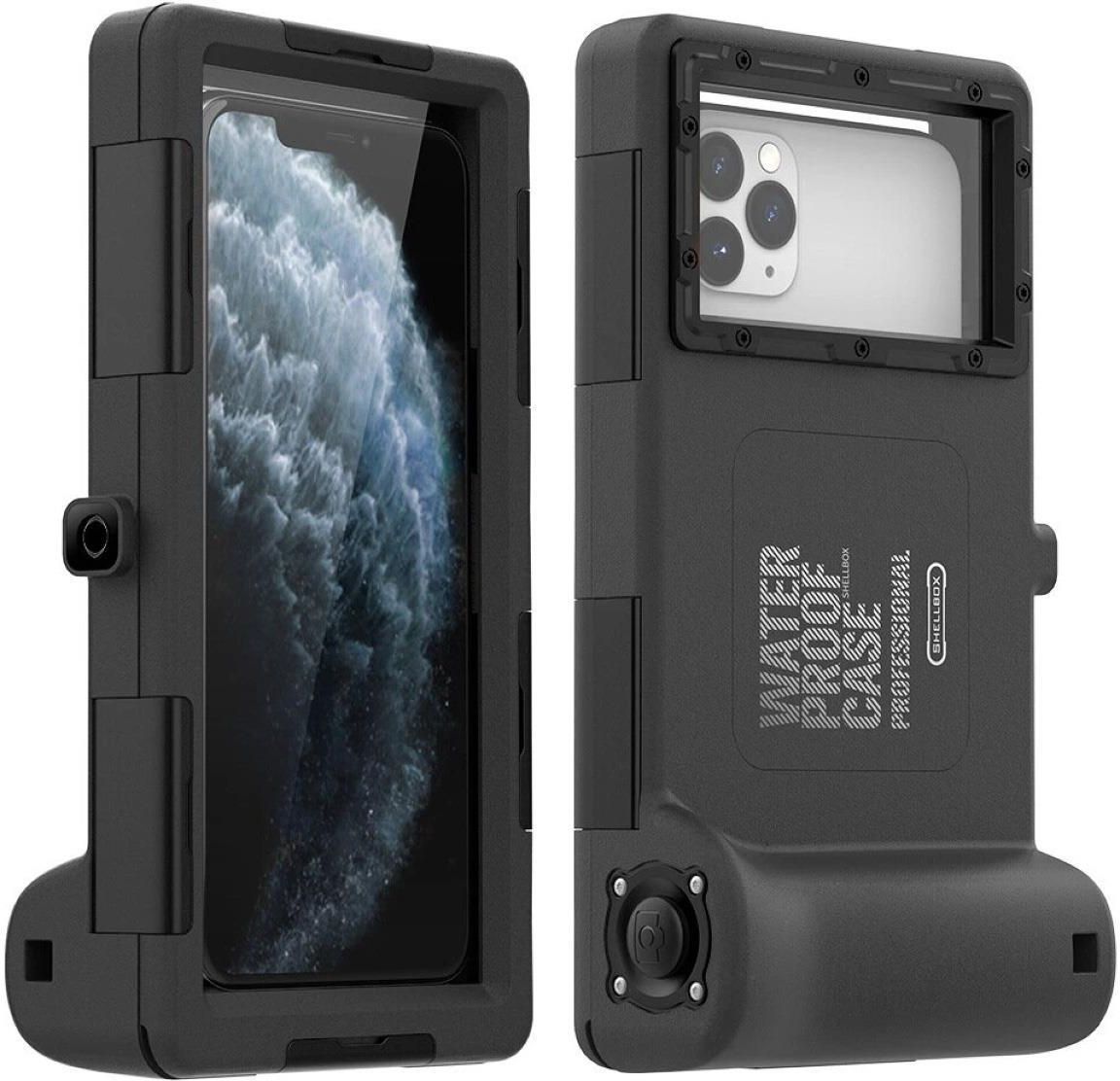 ETUI SHELLBOX WATERPROOF CASE TO DEPTH 15M BLACK-BLACK - Etui na ...