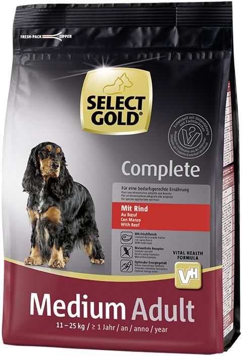 Karma Select Gold Complete Medium Adult Wołowina 1Kg - Ceny i opinie ...