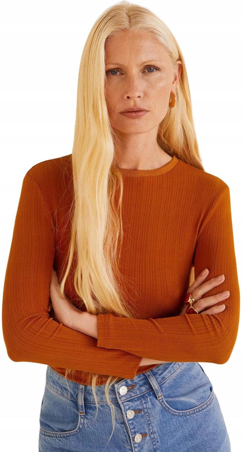 S71947 Mango__dds Bluzka Prążki Basic__m - Ceny i opinie - Ceneo.pl