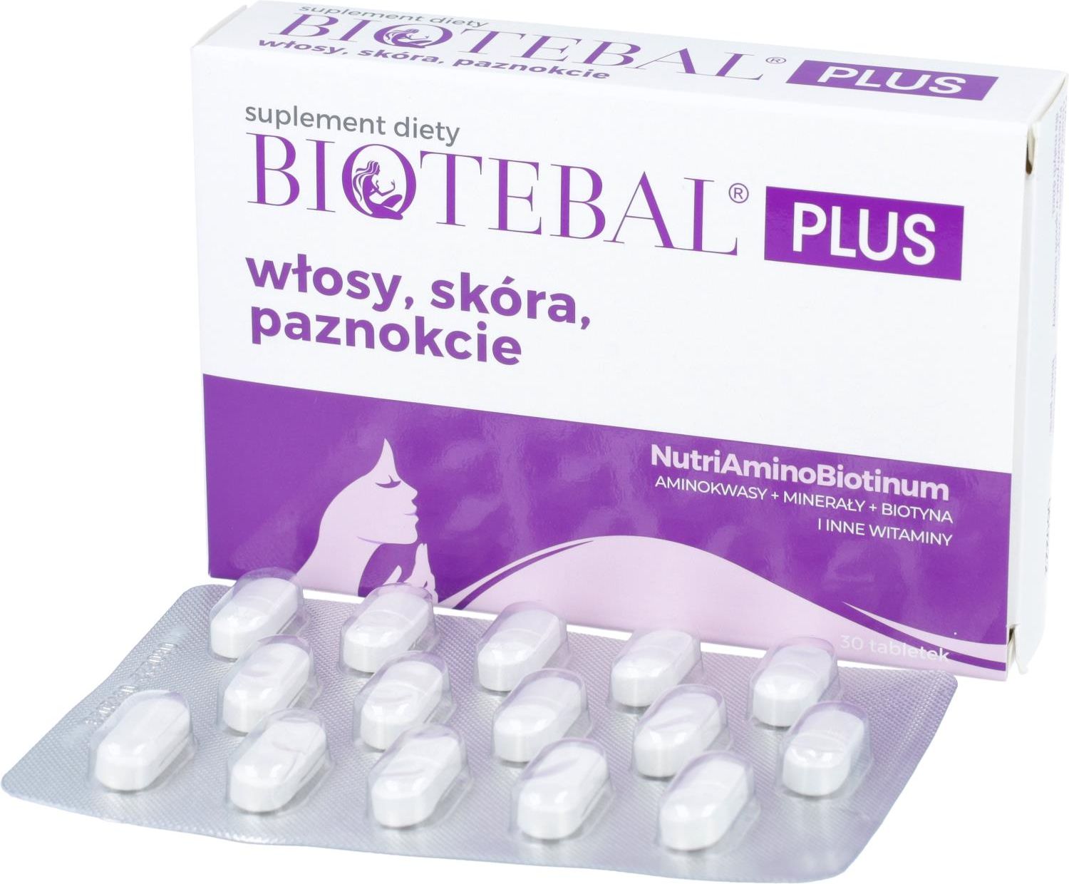 Biotebal PLUS włosy, skóra, paznokcie 30 tabl. - Opinie i ceny na Ceneo.pl
