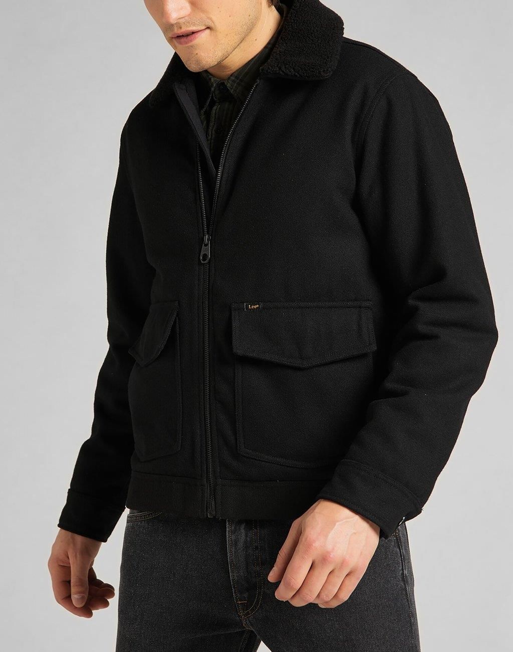LEE WOOL JACKET BLACK L86PCS01 - Ceny i opinie - Ceneo.pl