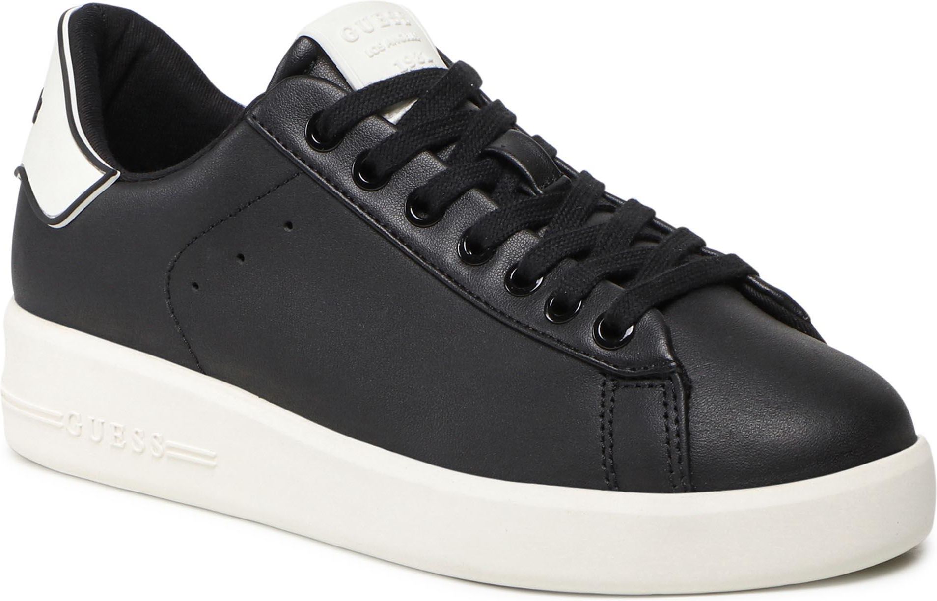 Sneakersy GUESS - Rockies FL6RKE LEA12 BLACK - Ceny i opinie - Ceneo.pl