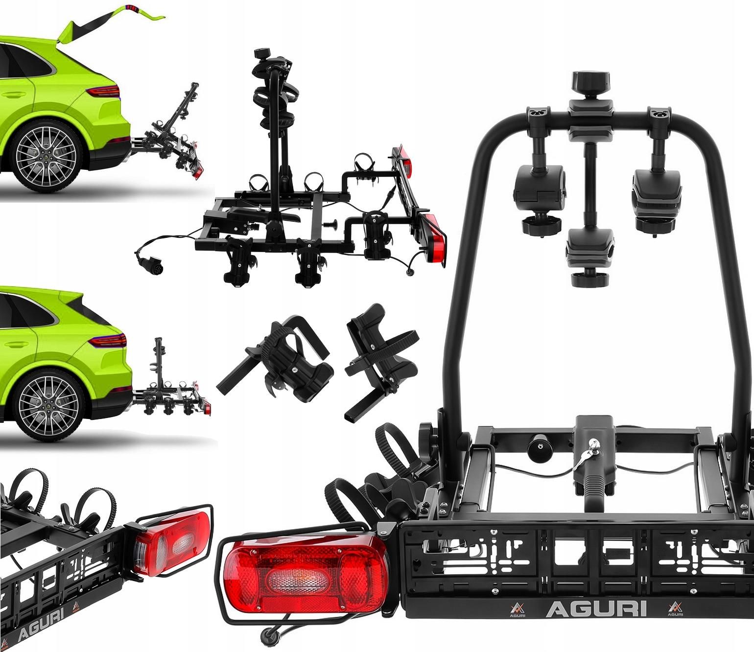 Uchwyt rowerowy Aguri Bagażnik Platforma Rowerowa Uchwyt Na Hak 3 ...