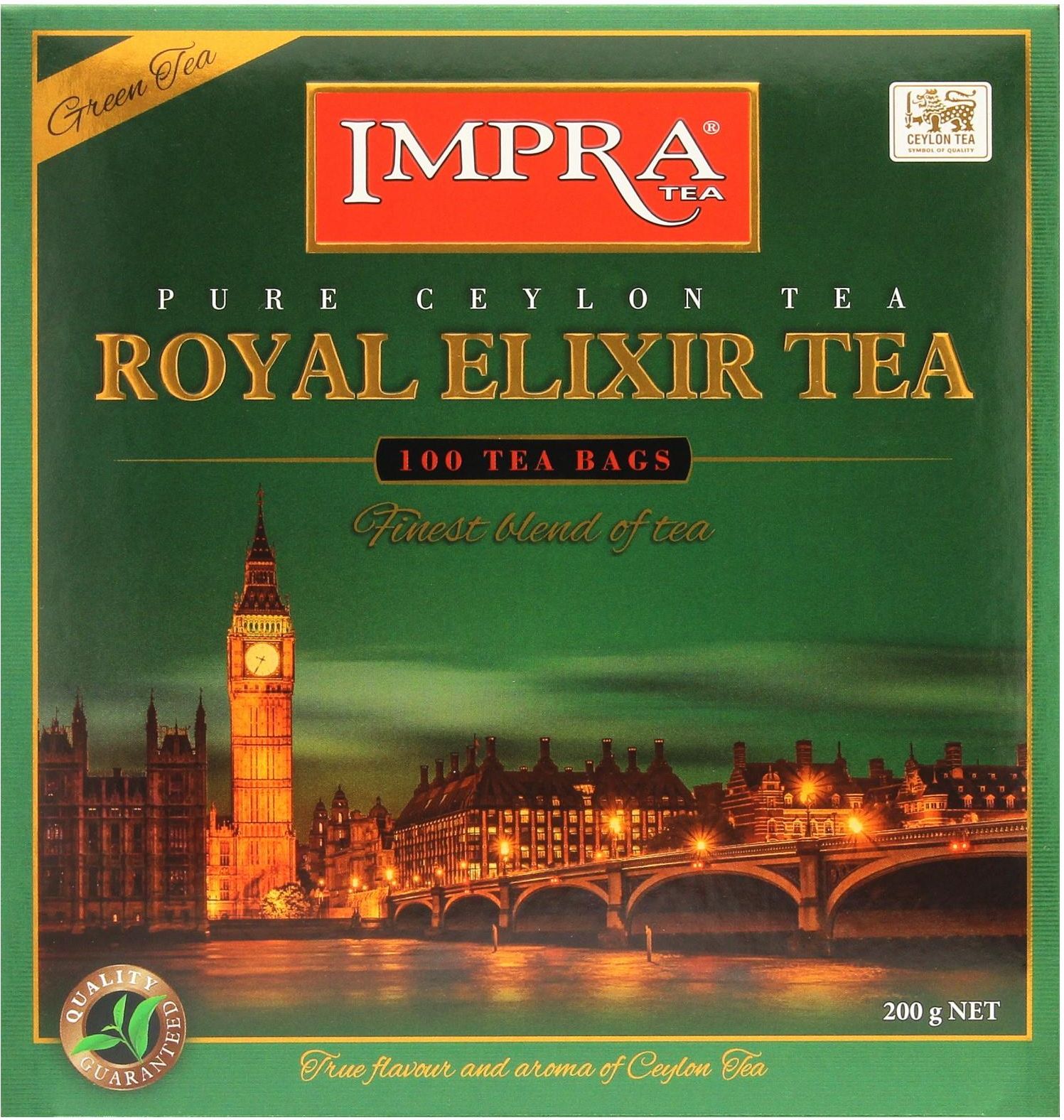 Herbata Impra Herbata Ekspresowa Zielona Royal Elixir Green Tea 100T ...