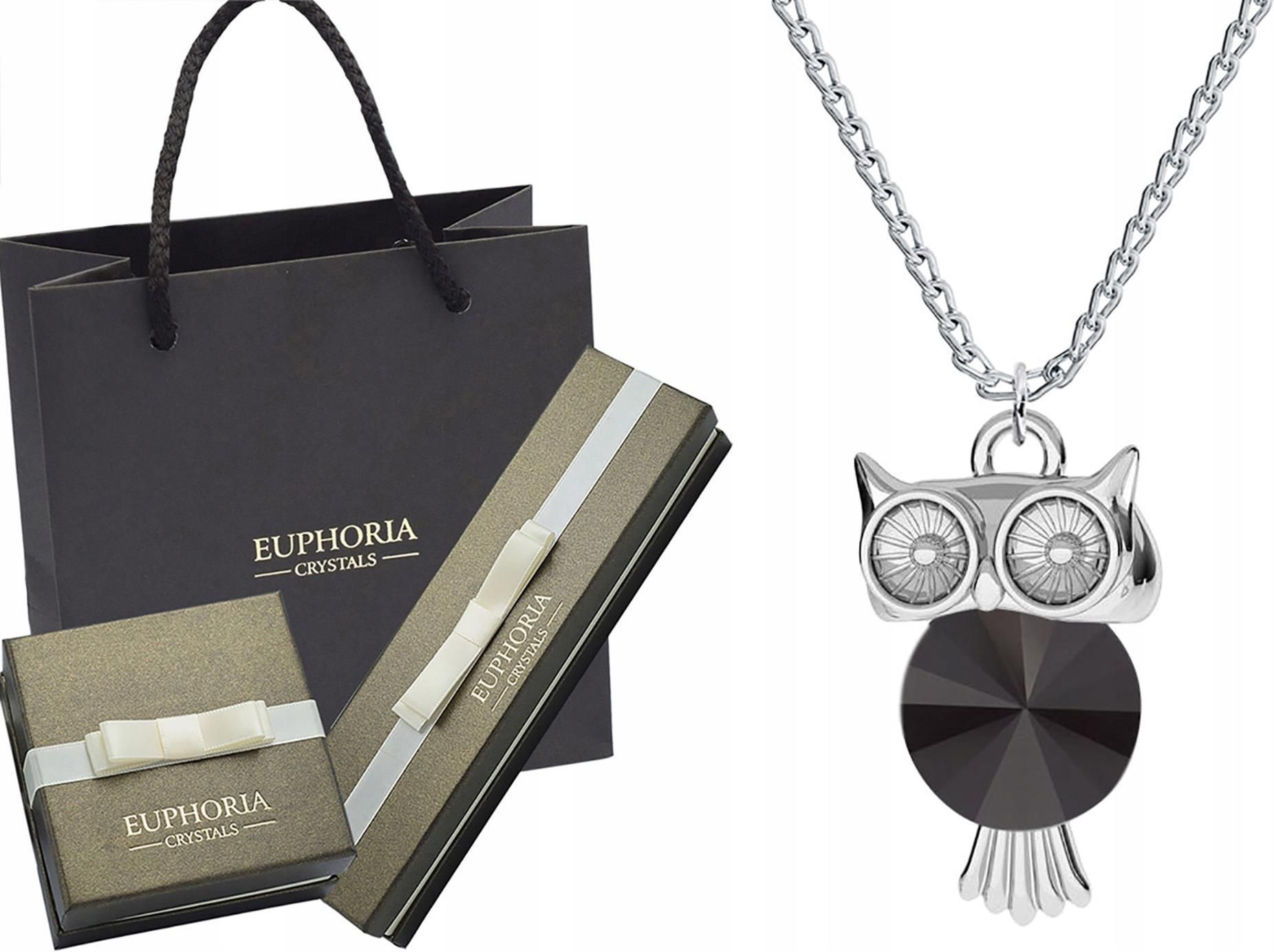 SOWA SYMBOL MĄDROŚCI NASZYJNIK SWAROVSKI SREBRO - Ceny i opinie - Ceneo.pl