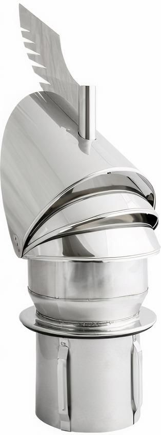 System kominkowy Darco Nasada kominowa Rotowent Dragon RO150CH-DR-PT z podstawą wciskaną ...