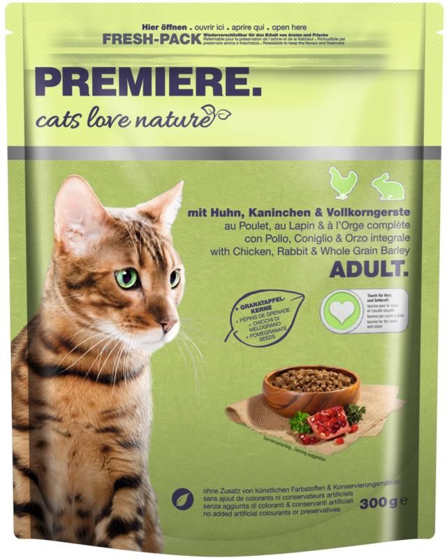 Karma Premiere Cats Love Nature Adult Kurczak Królik I Jęczmień ...
