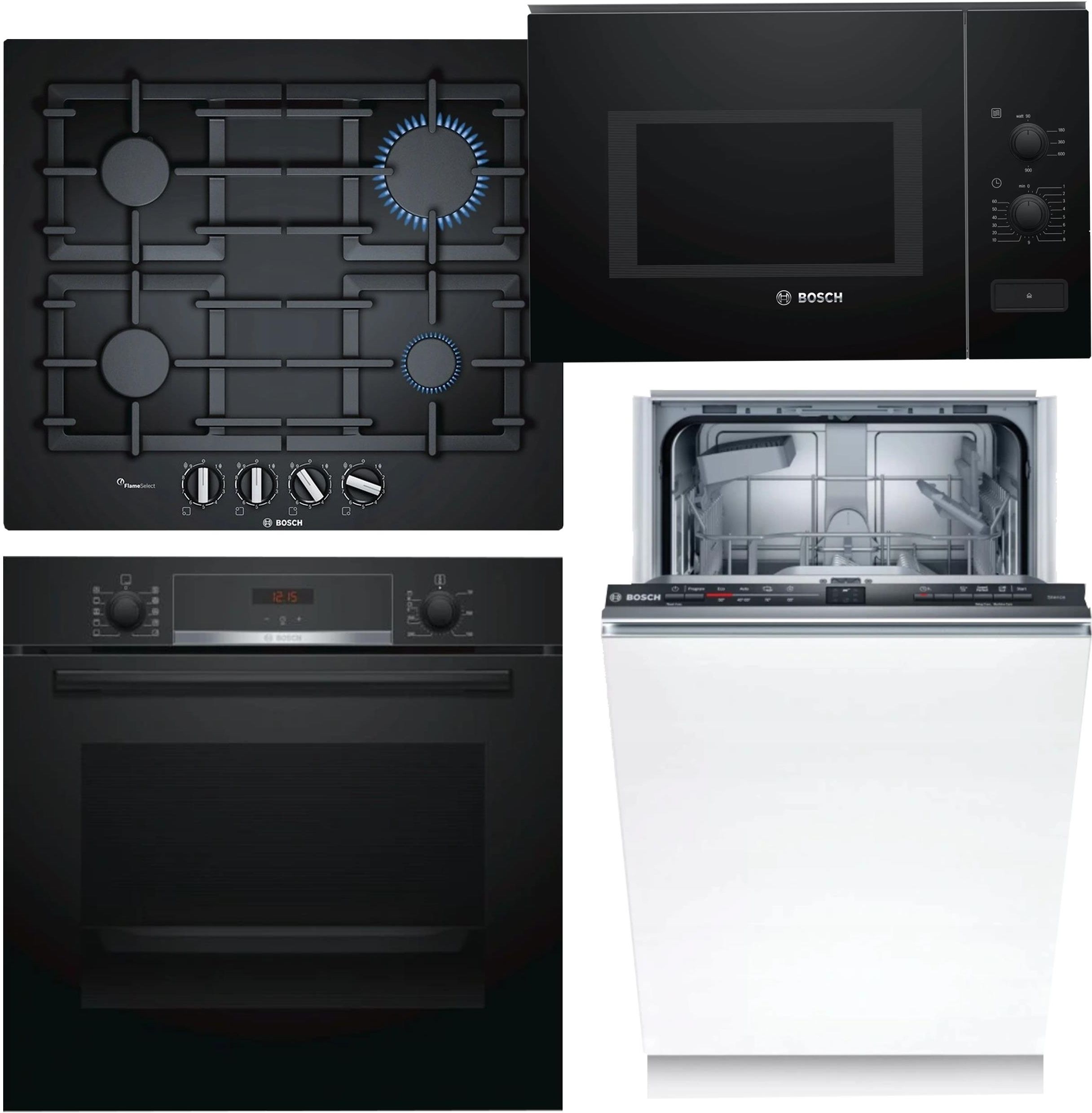 Zestaw AGD Bosch HBA534EB0 + PPP6A6B90 + BFL550MB0 + SRV2IKX10E ...