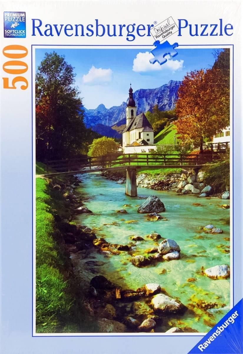 Ravensburger Puzzle 500El. Ramsau Church Germany - Ceny i opinie - Ceneo.pl