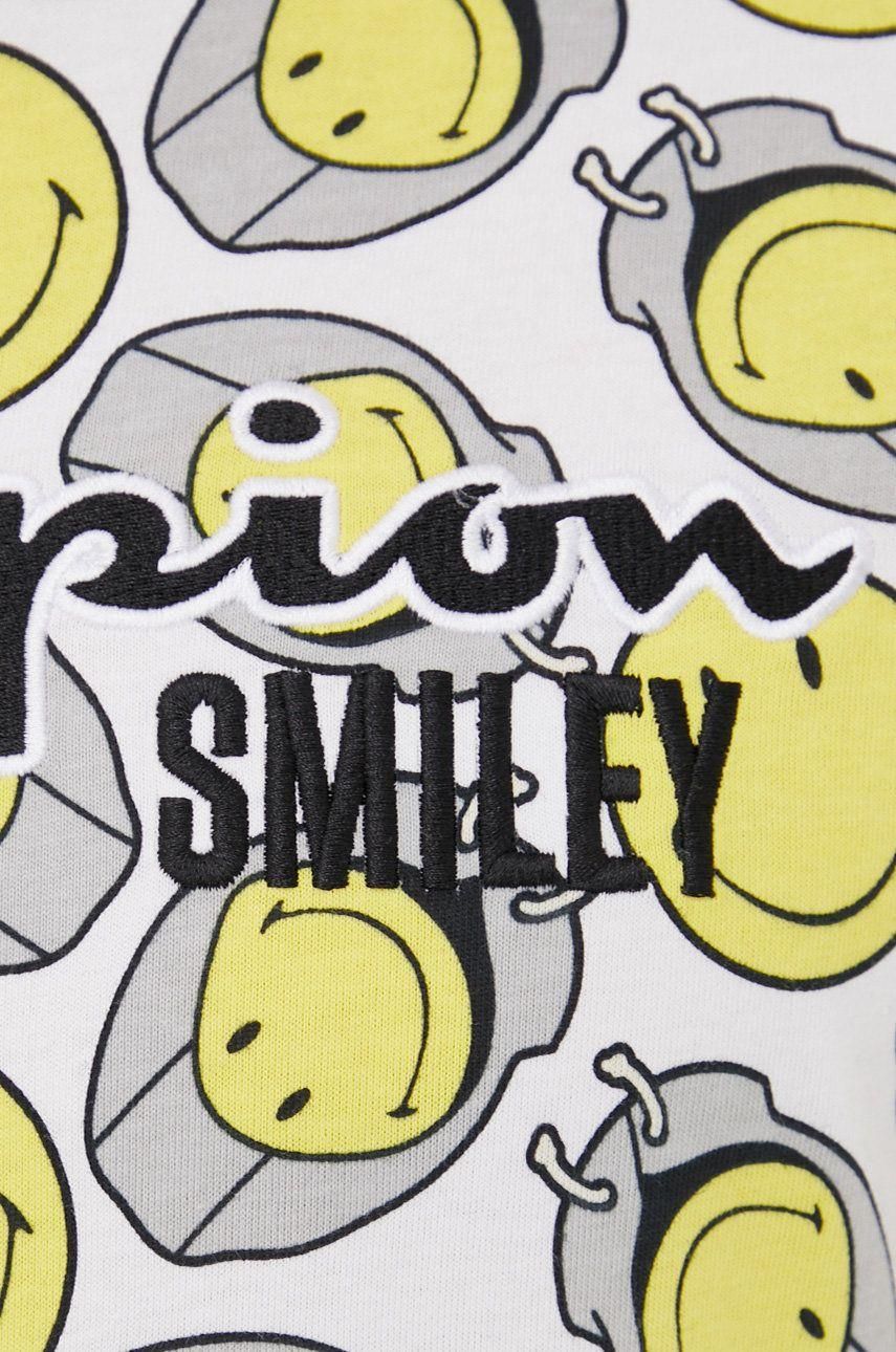 Champion t-shirt bawełniany CHAMPION X SMILEY kolor biały wzorzysty ...