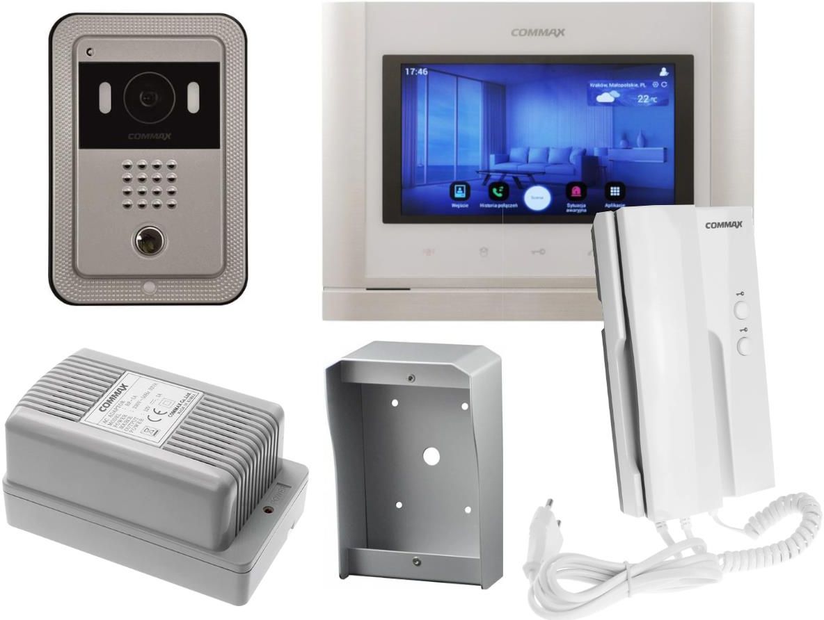 Domofon Commax Zestaw Wideodomofonowy Z Monitorem 7 Unifon I Kamera Do ...