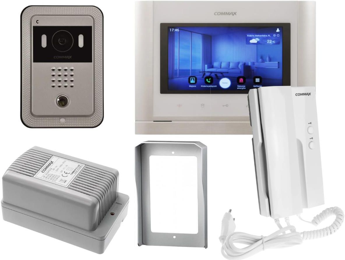 Domofon Commax Zestaw Wideodomofonowy Z Monitorem 7 Unifon I Kamera Do ...