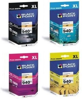 Tusz BLACK POINT ZGODNY Z HP 940XL (+29 PROC. WYD.) MULTIPACK CMYK ZAM ...
