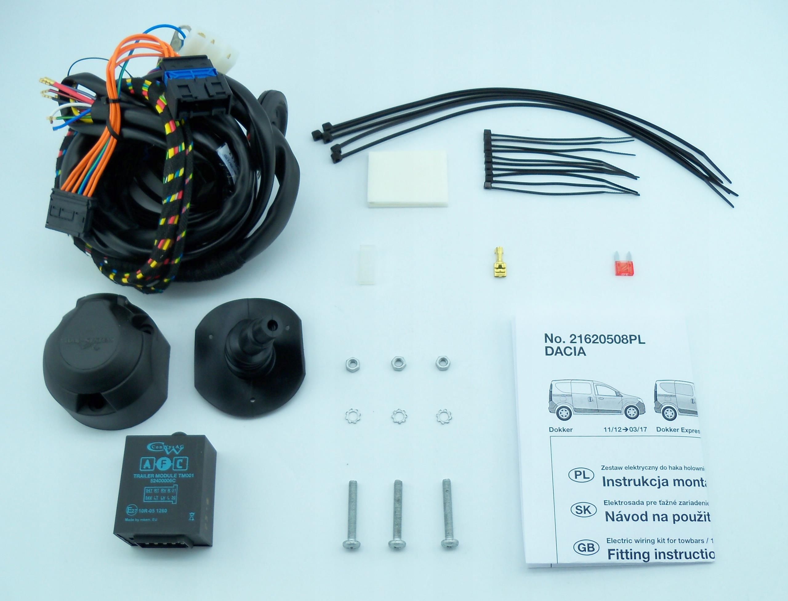 Pokrowiec samochodowy HAK-SYSTEM DEDYKOWANA WIĄZKA DACIA DOKKER STEPWAY ...