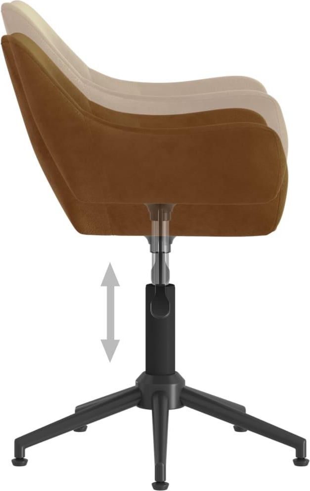 Obrotowe Krzesła Stołowe 6 Szt. Brązowe Obite Aksamitem 13452-3092597 ...