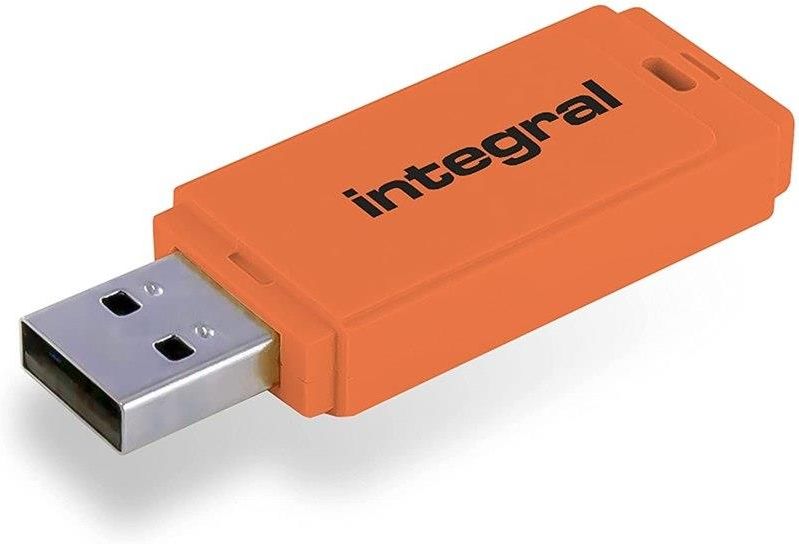 Pendrive Integral Neon - Pendrive 64GB USB 3.0 (Pomarańczowy ...