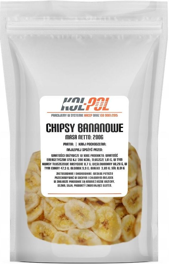 Kol-Pol Chipsy Bananowe Chips Bananowy 200g - Ceny i opinie - Ceneo.pl