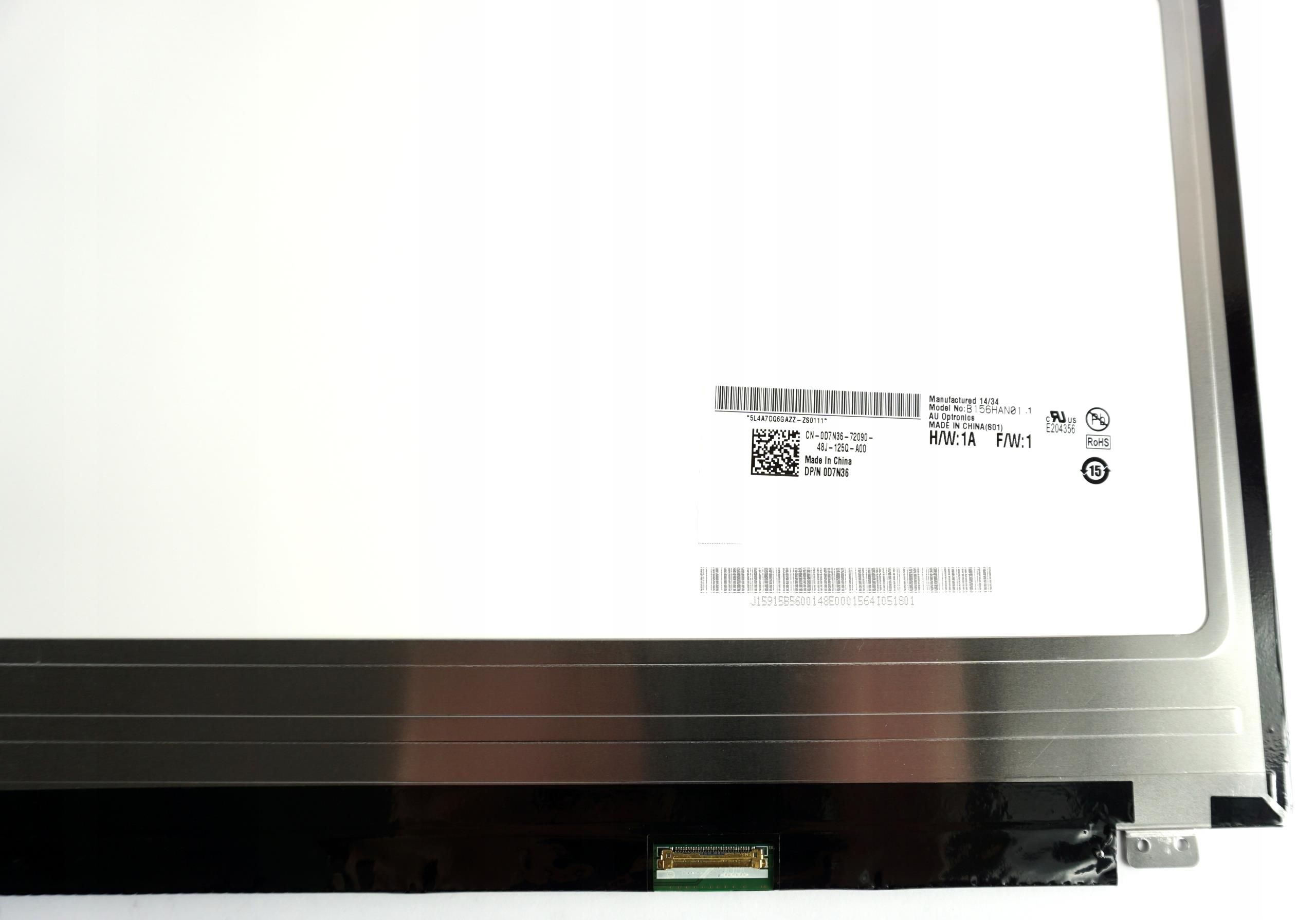Podzespoły do laptopa AU OPTRONICS MATRYCA B156HAN01.1 15,6 HD MATOWA ...