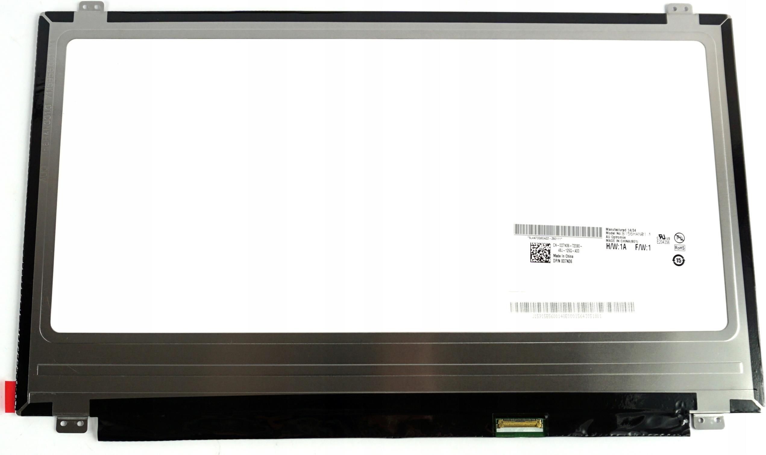 Podzespoły do laptopa AU OPTRONICS MATRYCA B156HAN01.1 15,6 HD MATOWA ...