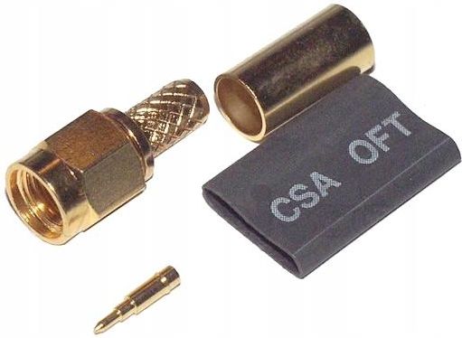 RF CONNECTORS ZŁĄCZE WTYK SMA NA KABEL RG58 SKĘCANE (SMAMRG58CR ...