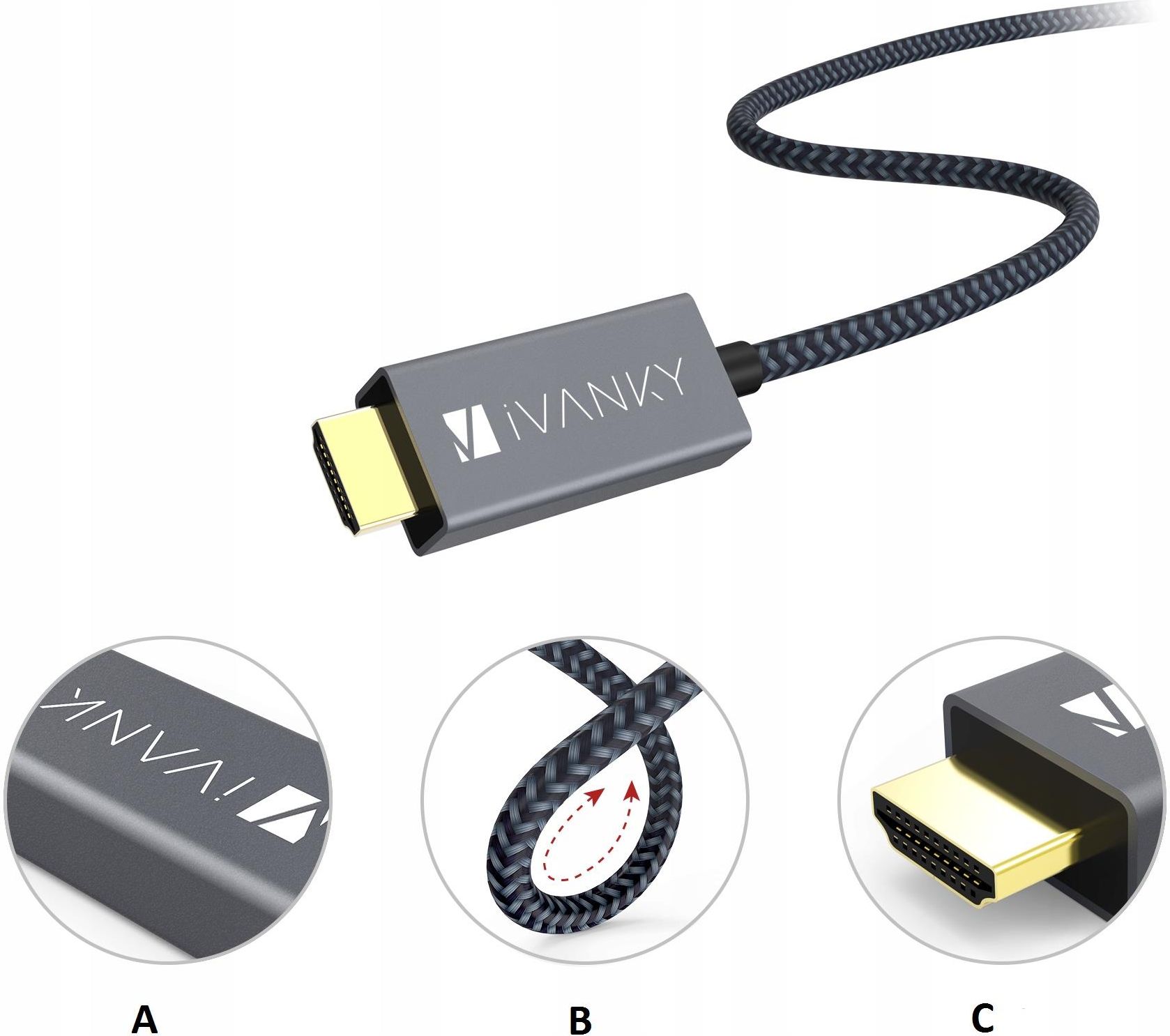 IVANKY KABEL IVANKY DISPLAYPORT HDMI 3M (VBC53) - Opinie i ceny na Ceneo.pl