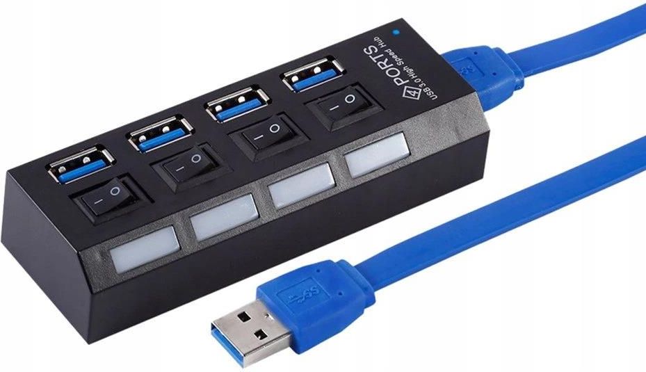 Hub USB Zdesk Rozdzielacz Hub Usb 3.0 , 4 porty , Rozgałęźnik (HUB30 ...
