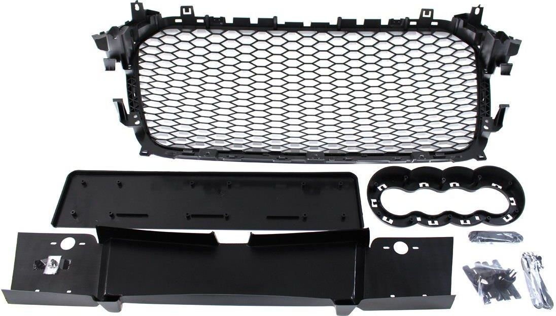 MtuningF Grill Audi A4 B8 RsStyle SilverBlack 1215 Pdc Ppgr061 - Opinie i ceny na Ceneo.pl