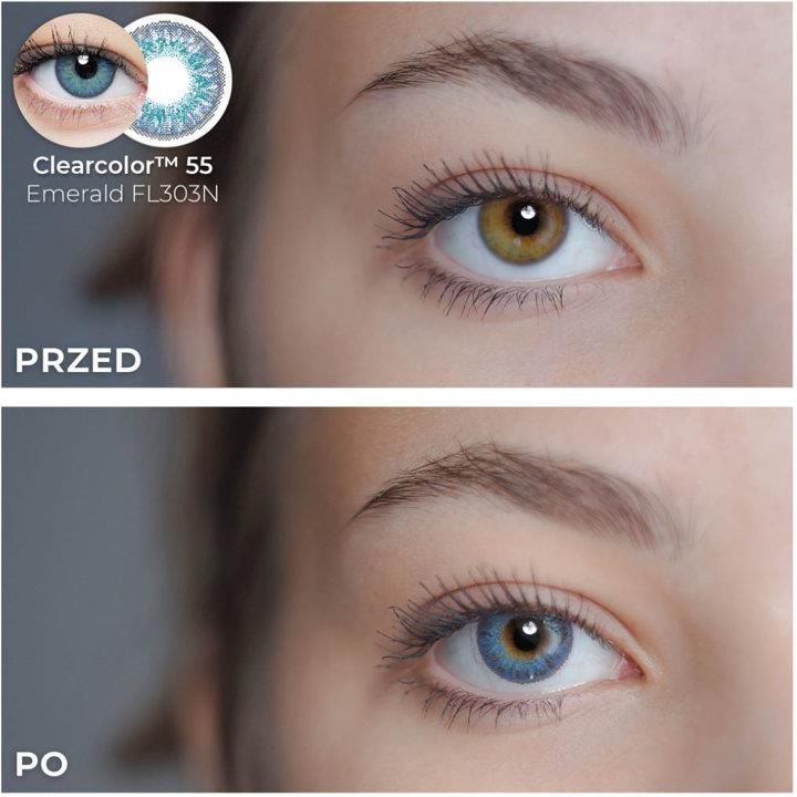 Soczewki CLEARLAB CLEARCOLOR 55 EMERALD KOLOROWE SOCZEWKI KONTAKTOWE 2 ...