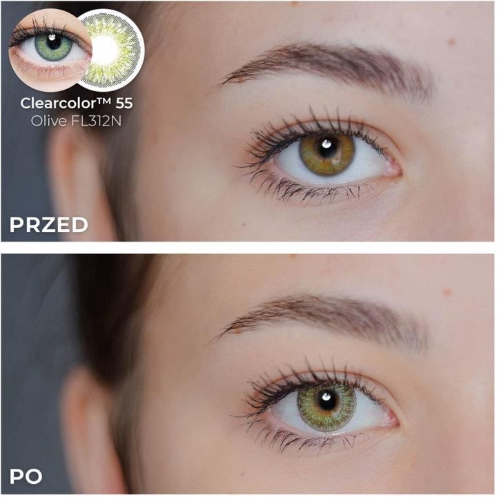 Soczewki CLEARLAB CLEARCOLOR 55 OLIVE KOLOROWE SOCZEWKI KONTAKTOWE 2 ...