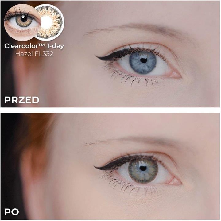 Soczewki CLEARLAB CLEARCOLOR 1-DAY HAZEL KOLOROWE SOCZEWKI KONTAKTOWE ...