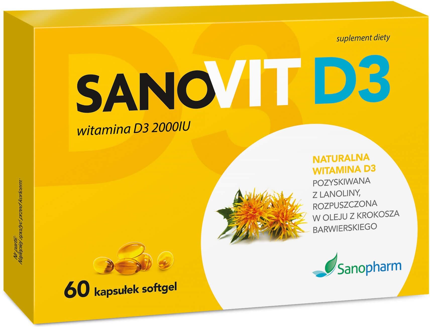 Sanopharm Sanovit D3 60kaps. - Opinie i ceny na Ceneo.pl