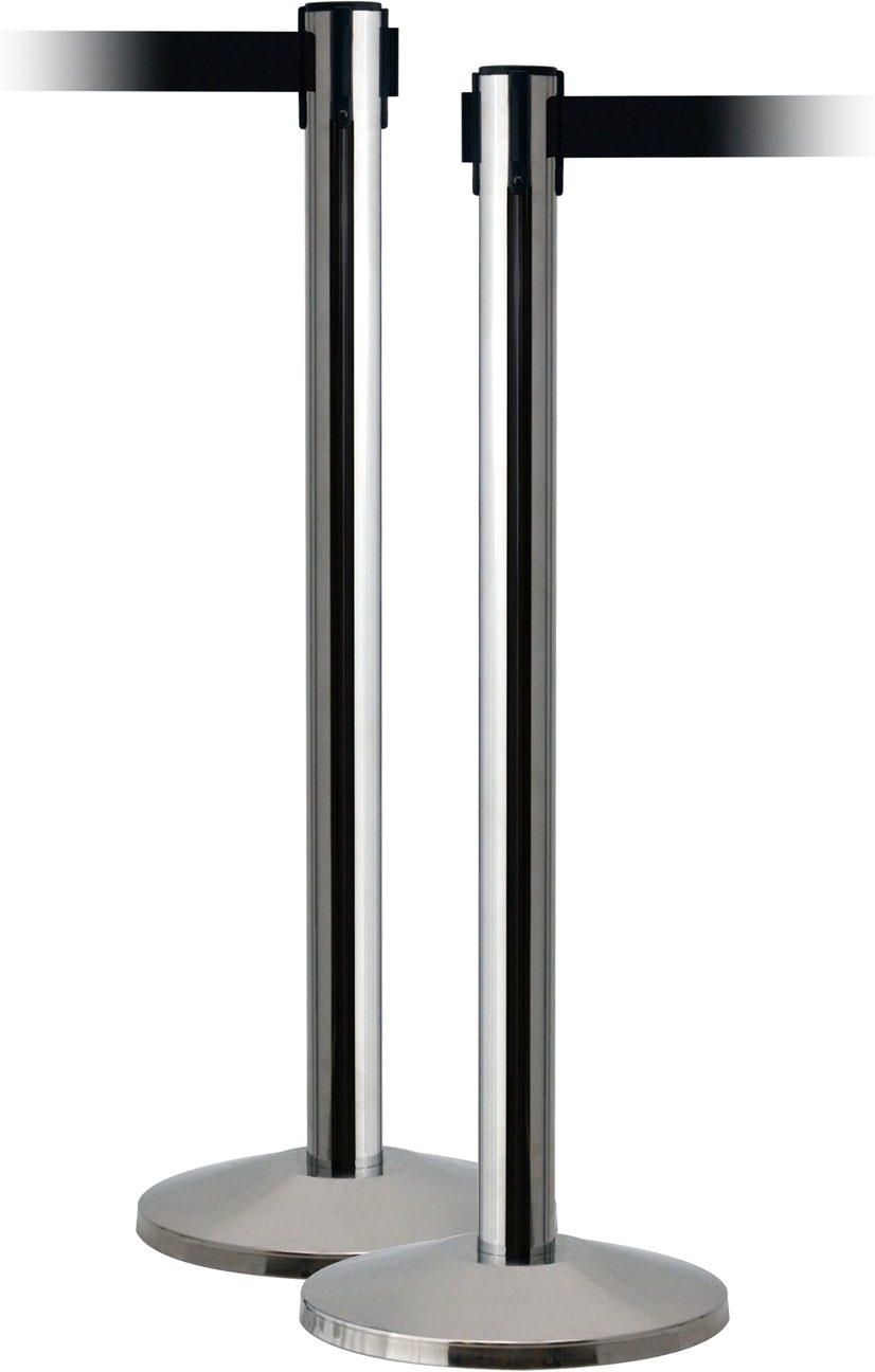 Słupek TENSATOR QueueWay - srebrny, z czarną taśmą 2,3m - Ceny i opinie ...