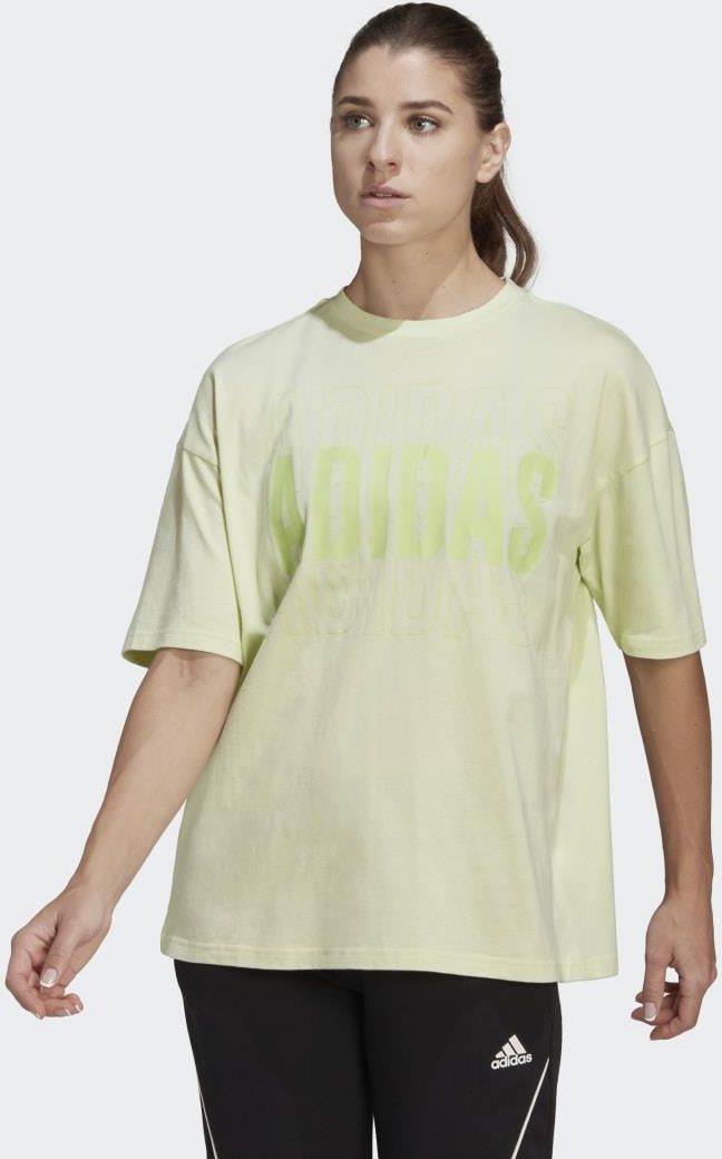 Adidas Essentials Repeat adidas Logo Oversized Tee HC9145 - Ceny i ...