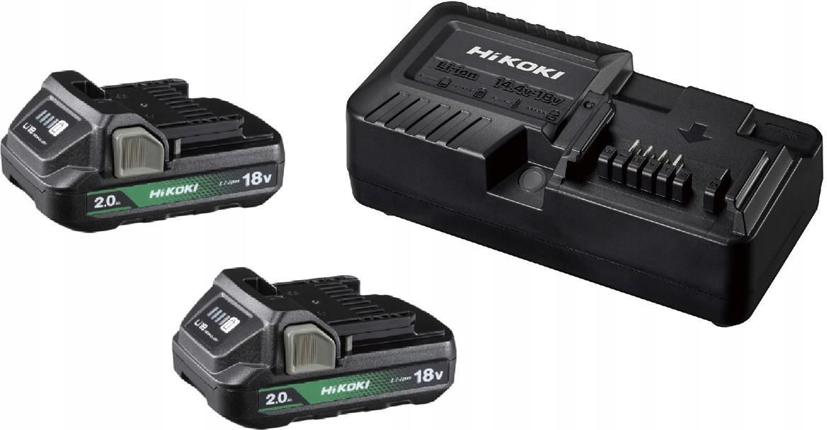 HiKOKI (dawniej Hitachi) Zestaw narzędzi akumulatorowych KC18DA WAZ - 2 akumulatory 18V/2.0Ah ...
