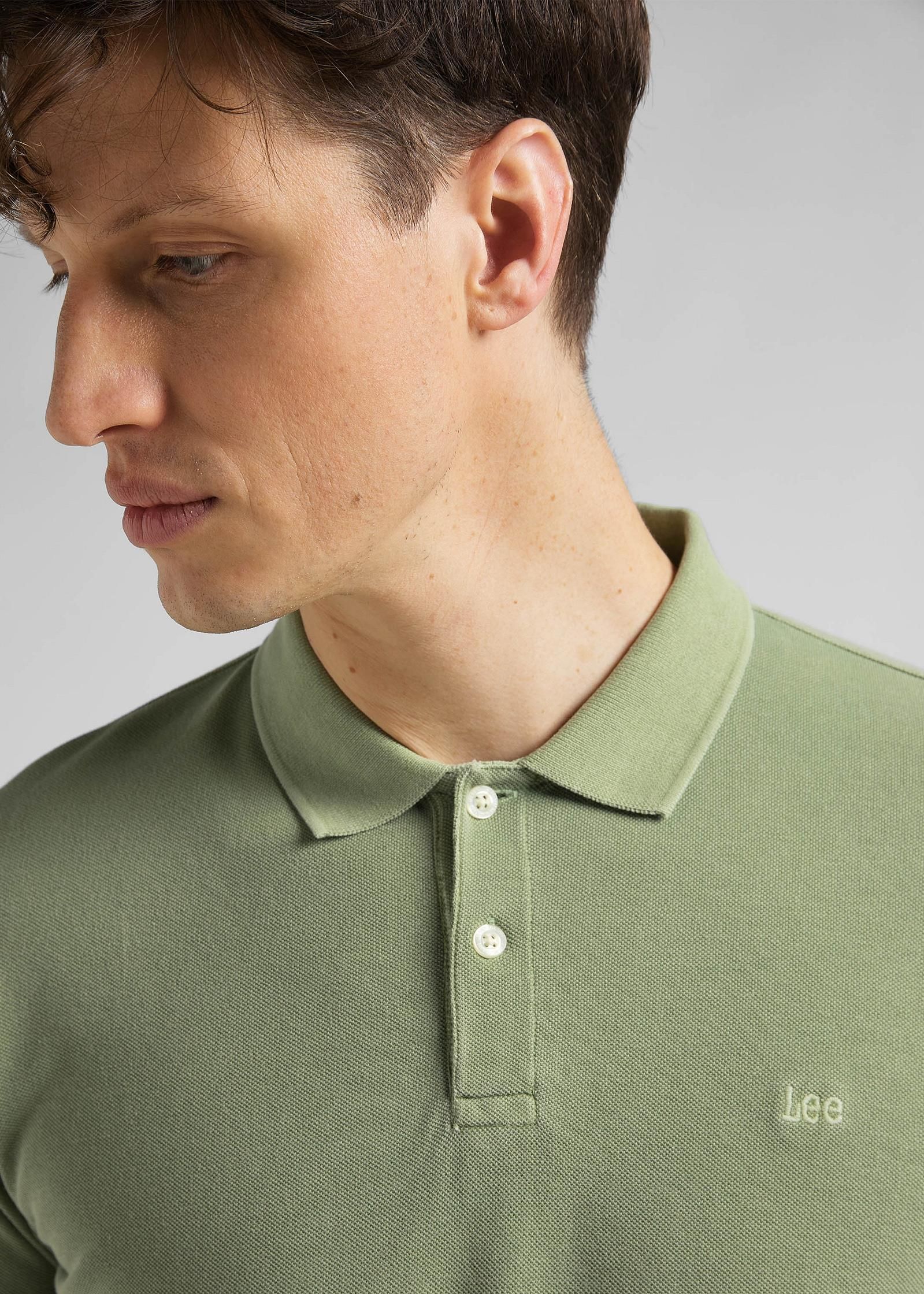 Lee Natural Dye Polo - Brindle Green - Ceny i opinie - Ceneo.pl