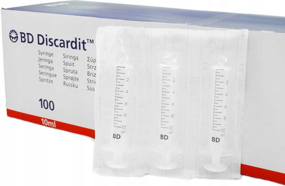 Drobne akcesoria medyczne Becton Dickinson 5X Strzykawki Bd Discardit II Typ Luer 10Ml 100Szt ...