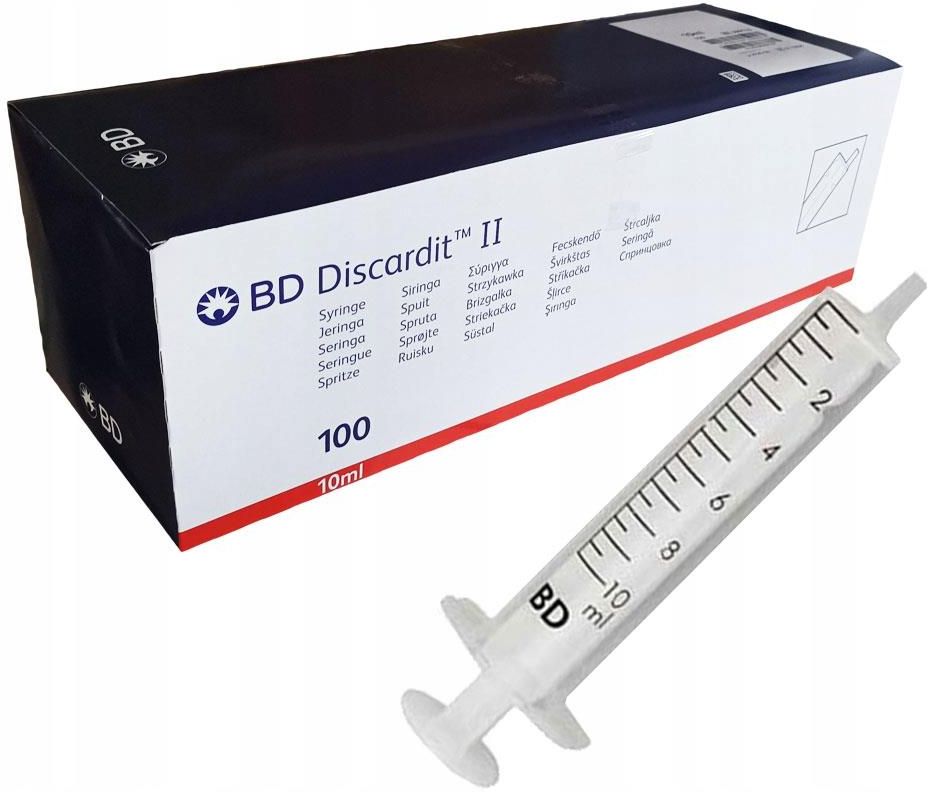 Drobne akcesoria medyczne Becton Dickinson 5X Strzykawki Bd Discardit II Typ Luer 10Ml 100Szt ...