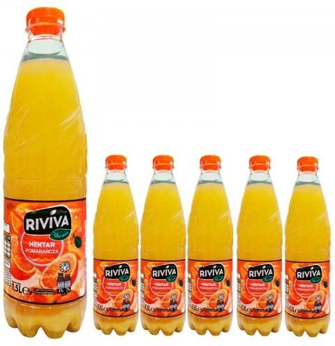 Riviva Nektar Pomarańczowy 6x1,5l - Ceny i opinie - Ceneo.pl