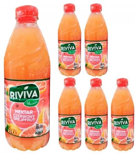 Riviva Nektar Czerwony Grejpfrut 6x1l - Ceny i opinie - Ceneo.pl