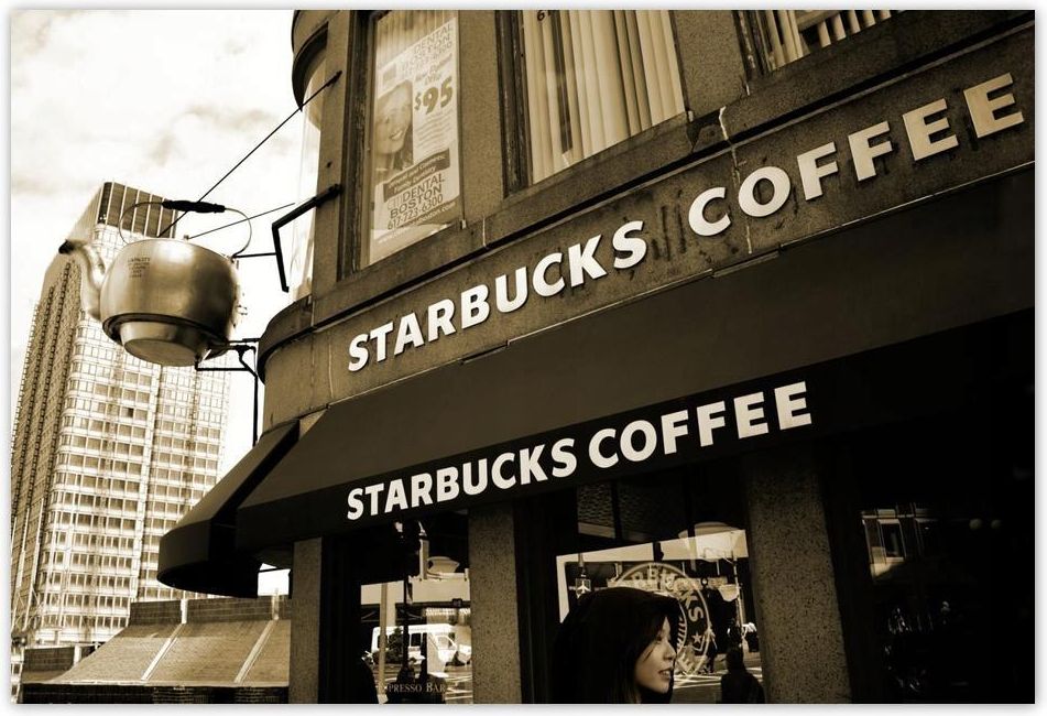Fototapeta 200x135 Starbucks Coffee Sepia - Opinie i ceny na Ceneo.pl