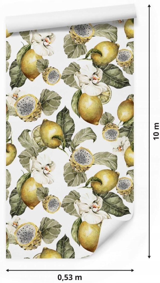 PRINEO TAPETA DO SALONU OWOCE KWIATY CYTRYNY STYL RETRO - Opinie i ceny ...