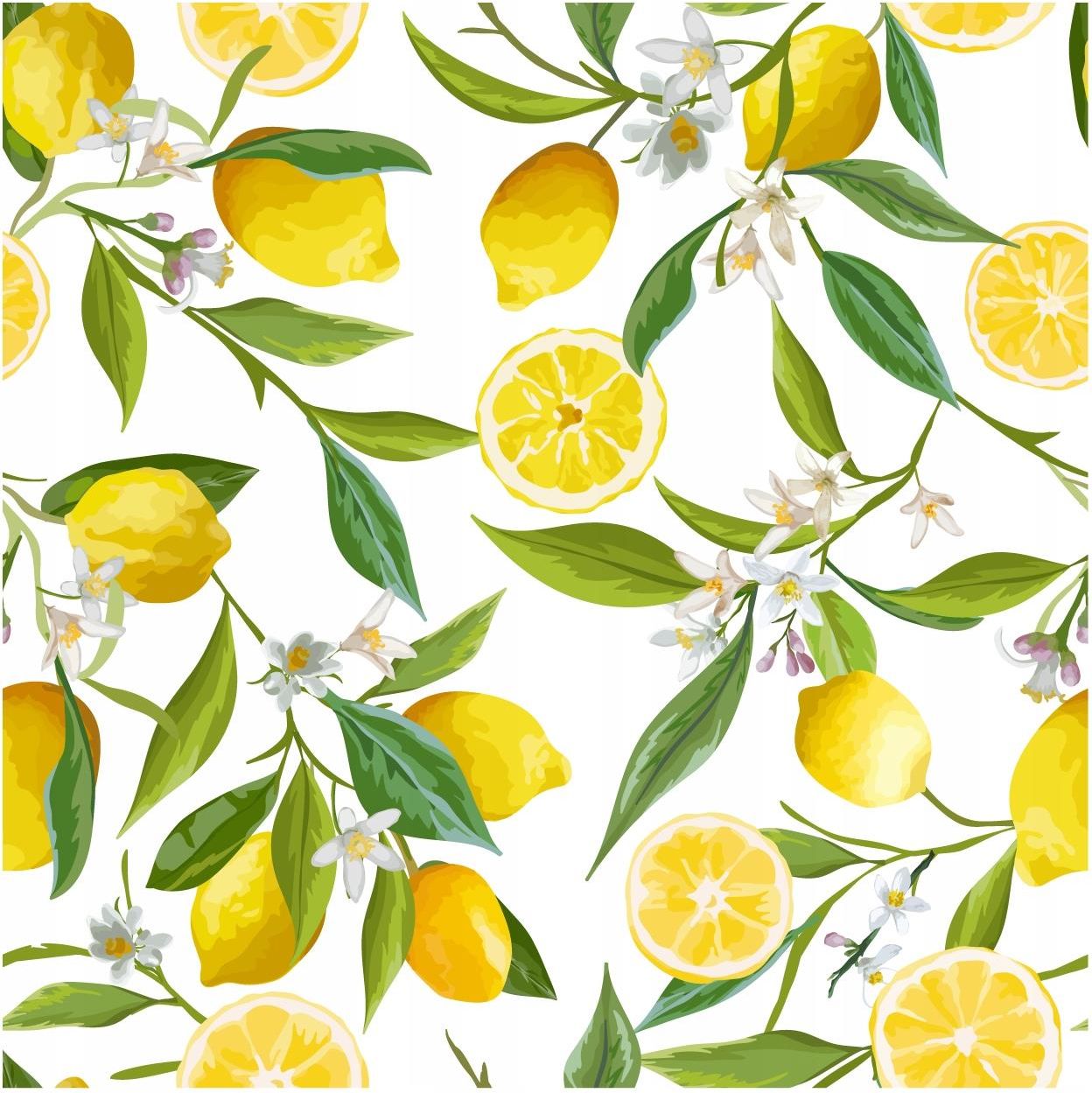 Tapeta żółte cytryny flizelina/samoprzylepna - Opinie i ceny na Ceneo.pl