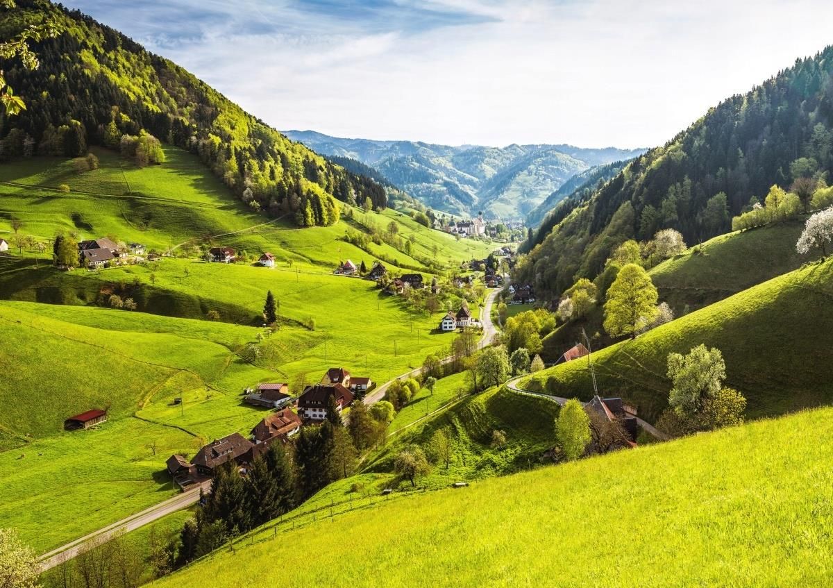 Fototapeta Flizelinowa Górska wioska 312x219 - Opinie i ceny na Ceneo.pl