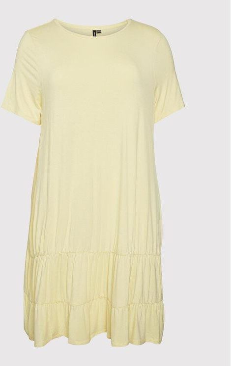 Vero Moda Curve Sukienka codzienna Hannah 10263960 Żółty Regular Fit ...