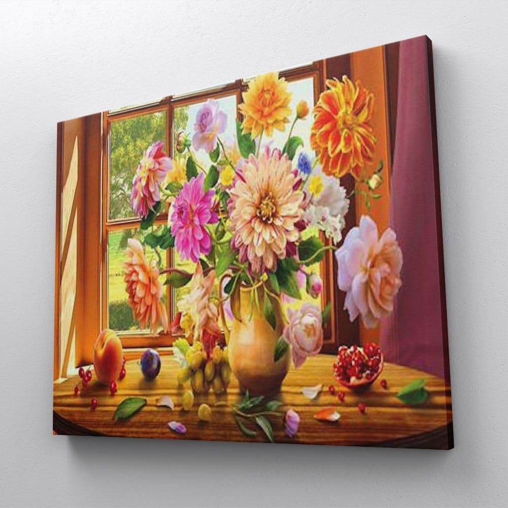 Artonly Bukiet Pięknych Kwiatów Malowanie Po Numerach 50X40 Cm (RA3562 ...