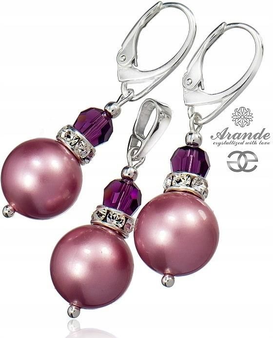 Hit Crystal Pearl Kolczyki Wisiorek Perły Srebro - Ceny i opinie - Ceneo.pl