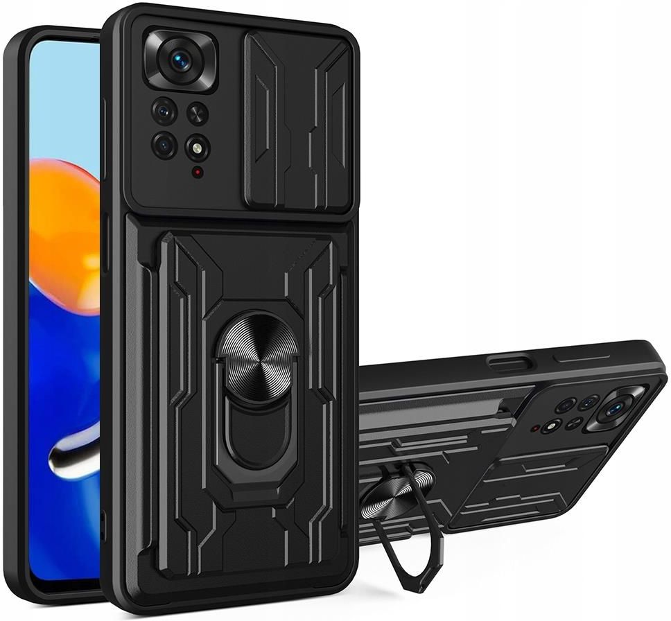 Etui Card Slot Ring do Xiaomi Redmi Note 11 +szkło - Etui na telefon ...