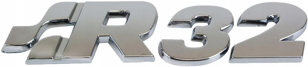 Pokrowiec samochodowy VOLKSWAGEN VW R32 LOGO EMBLEMAT ZNACZEK KLAPA TYŁ ...