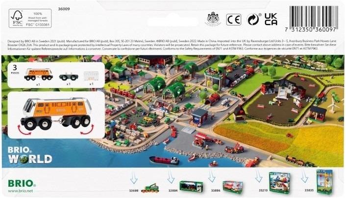 BRIO World POCIĄG DREWNIANY Z WAGONEM TOWAROWYM 36009 EDYCJA SPECJALNA ...
